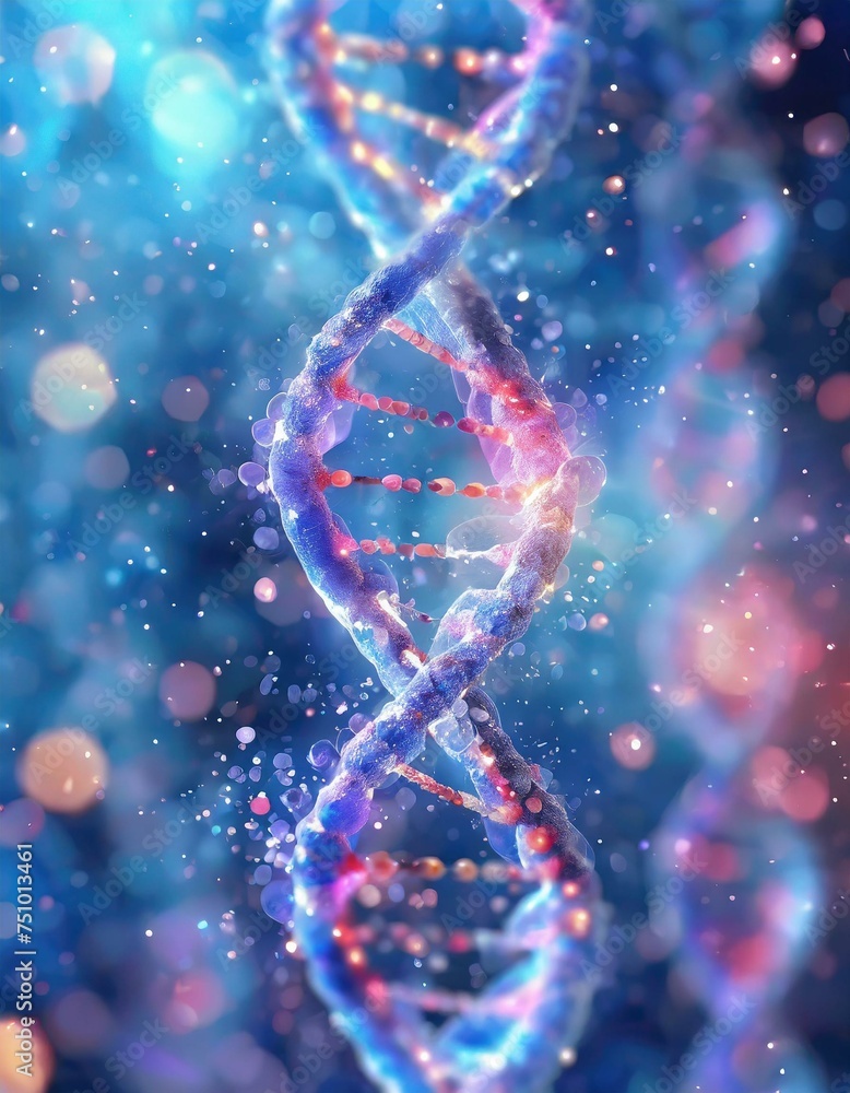 DNA helix, Deoxyribonucleic acid is a thread-like chain of nucleotides ...