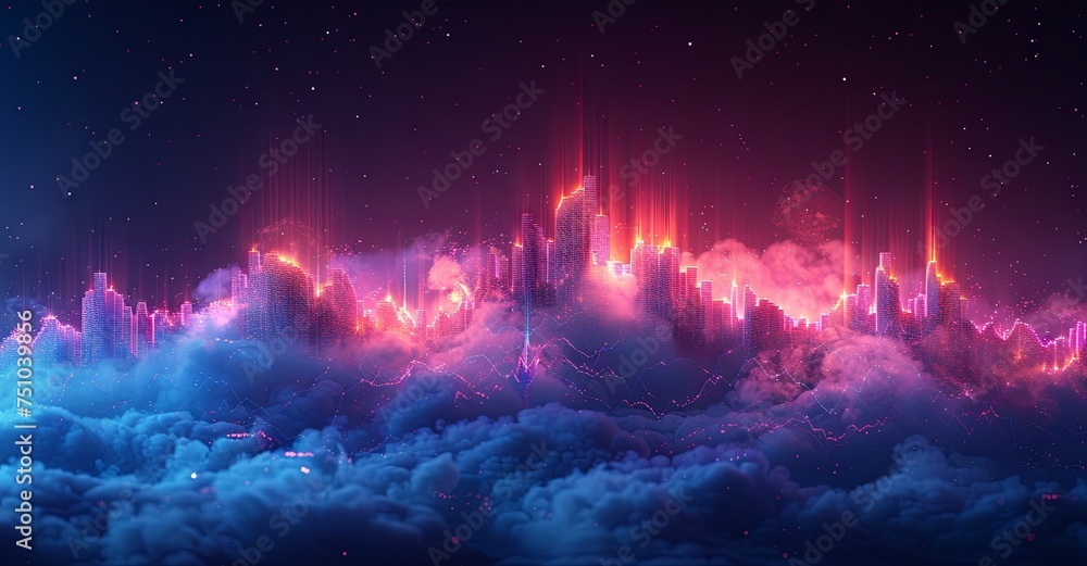 a bar chart showing a graph averaging growth, in the style of poster ...