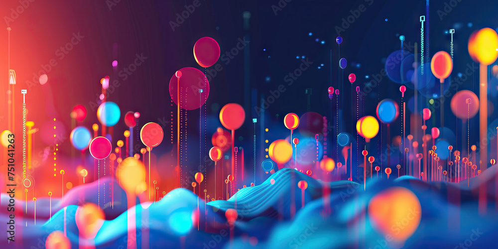 Social media landscape background. Graph depicting user demographics ...