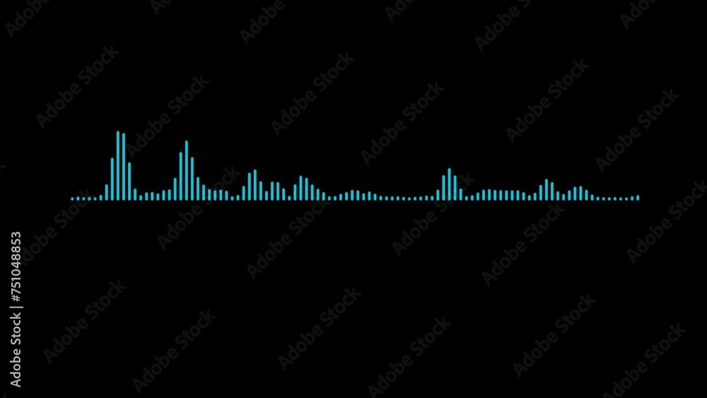vibration amplitude animation, audio wave or frequency digital ...