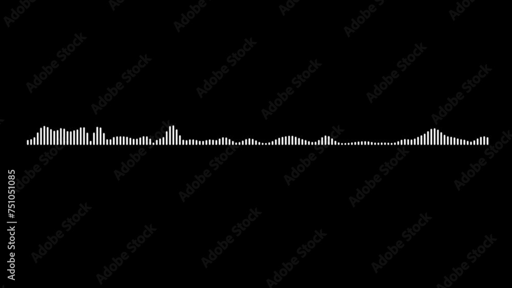 waveform audio equipment animation. Futuristic sound wave visualization ...