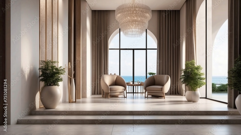 Describe the grand entrance of your modern villa, with sleek Italian ...