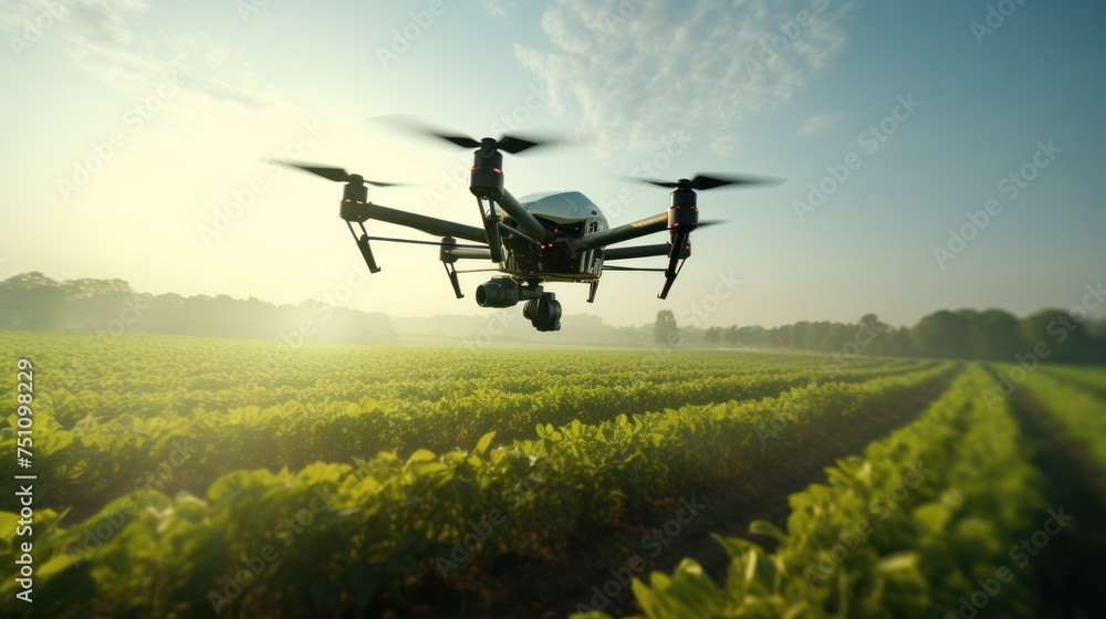 Drones monitor plant health Drones fly over crop fields and use high ...