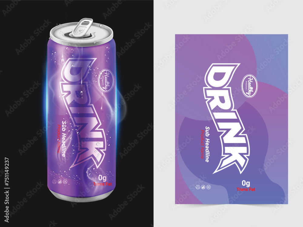 Vecteur Stock Soda in colored aluminum can icons isolated on white ...