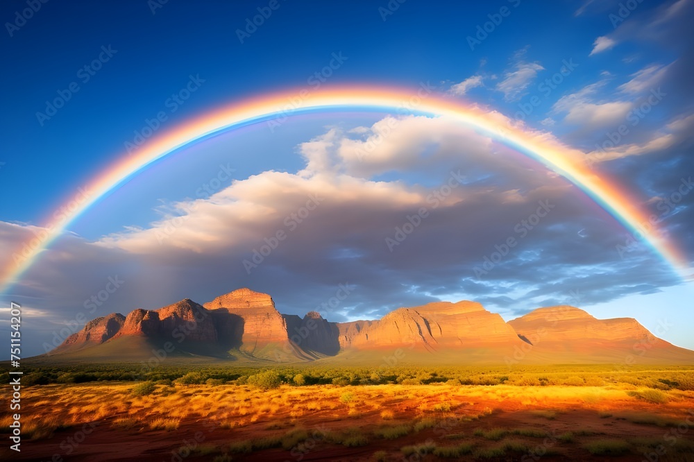 Spectacular Double Rainbow: A rare and breathtaking sight of a double ...