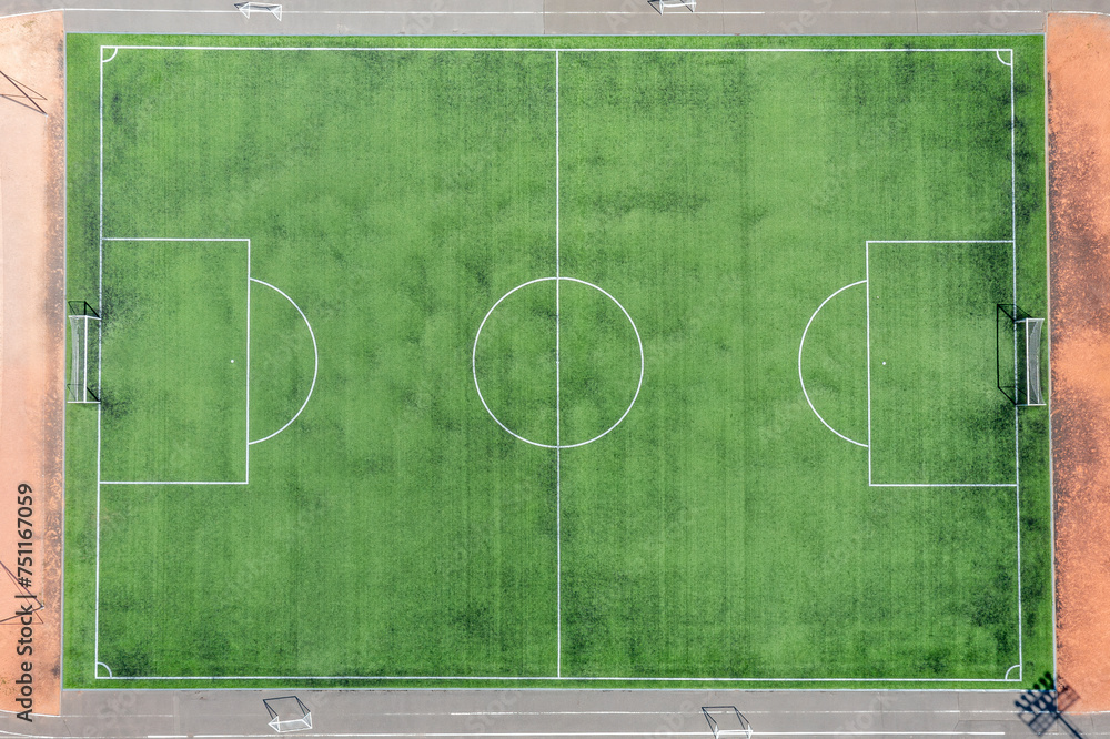 Football pitch green A football pitch also known as soccer field Stock ...