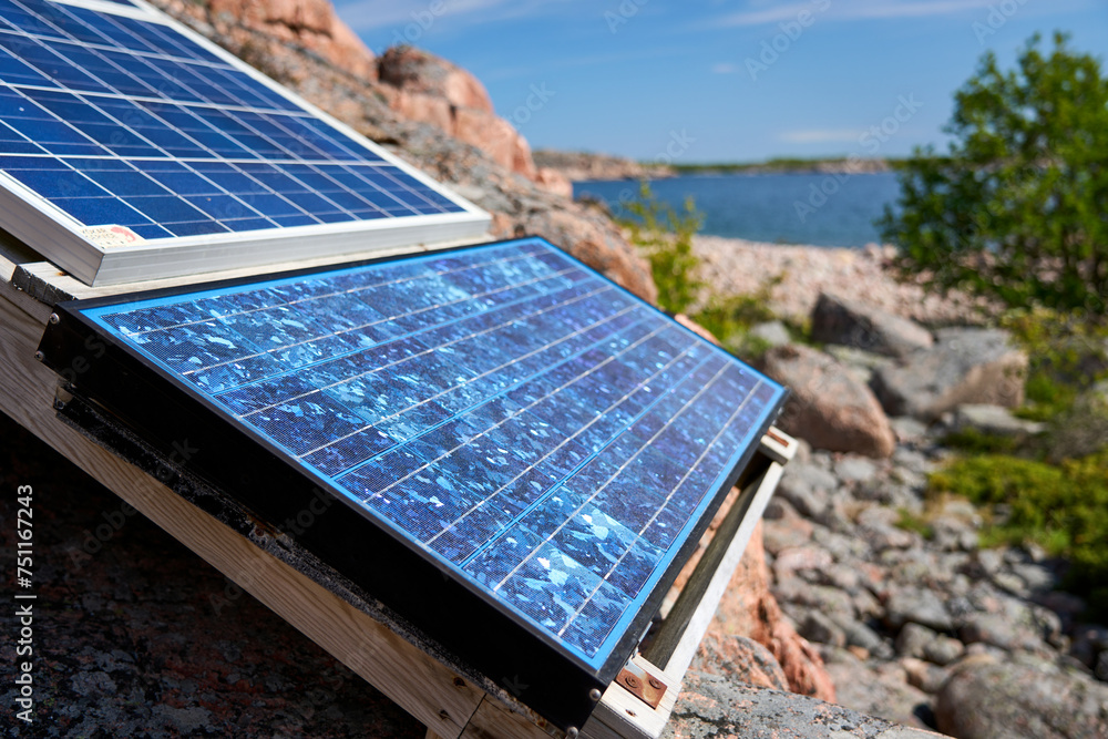 Solar panel, photovoltaic PV cell - closeup surface detail patterns ...
