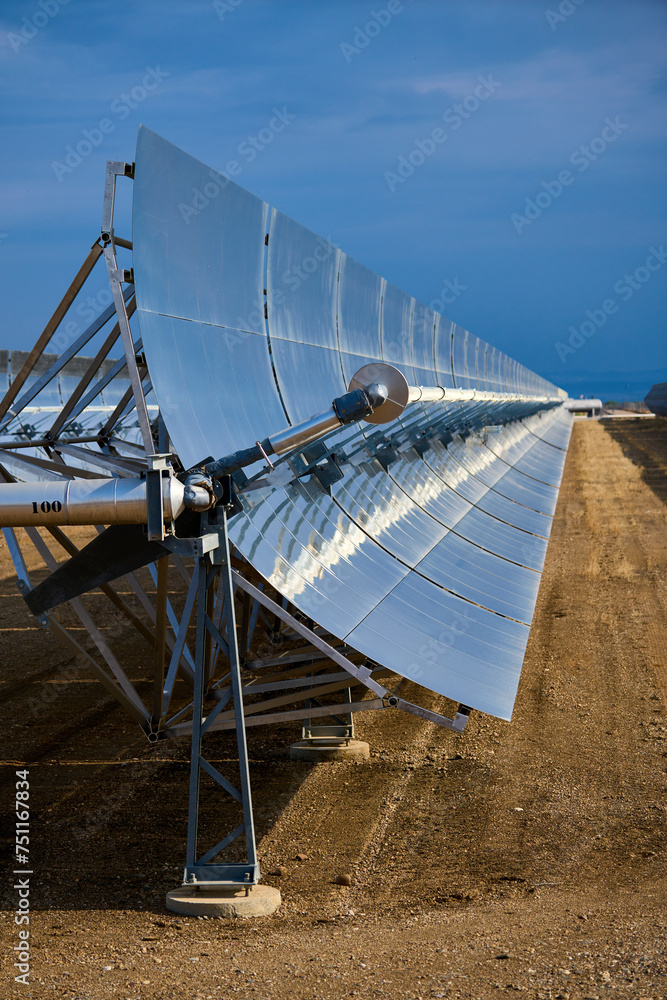 Renewable green energy transition - parabolic trough solar collectors ...