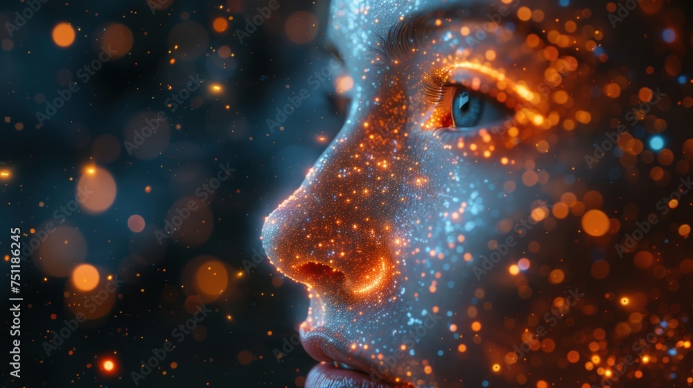 Big data analytics with AI technology. Data analyst analyzing and ...