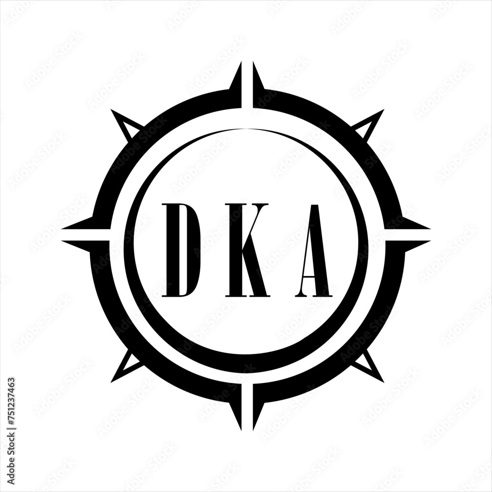 DKA letter design. DKA letter technology logo design on white ...