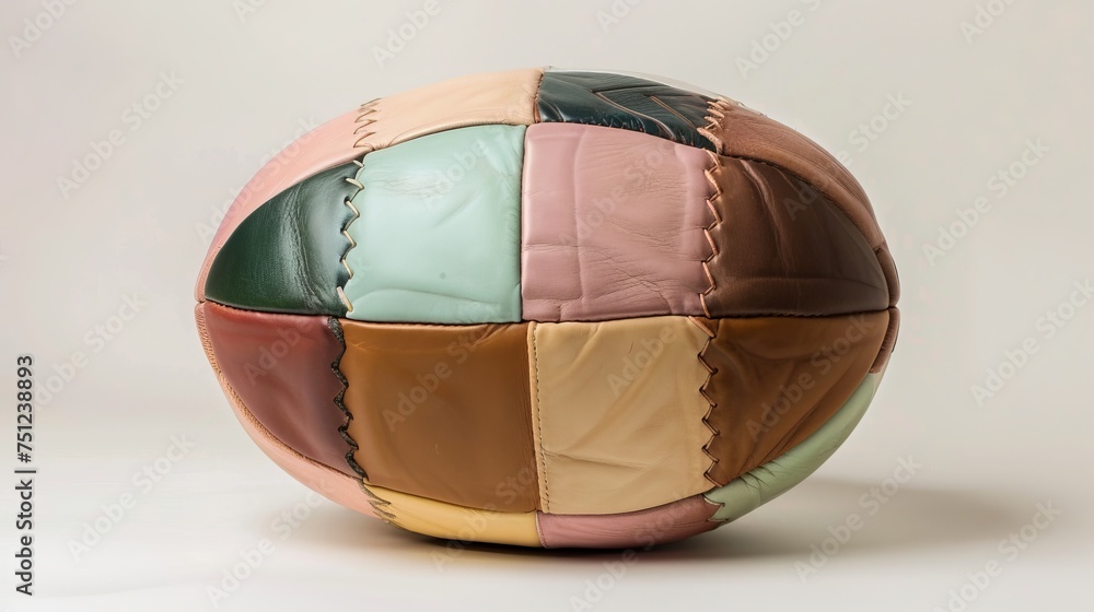 brightly colored dodgeball with mismatched panels, perfect for ...