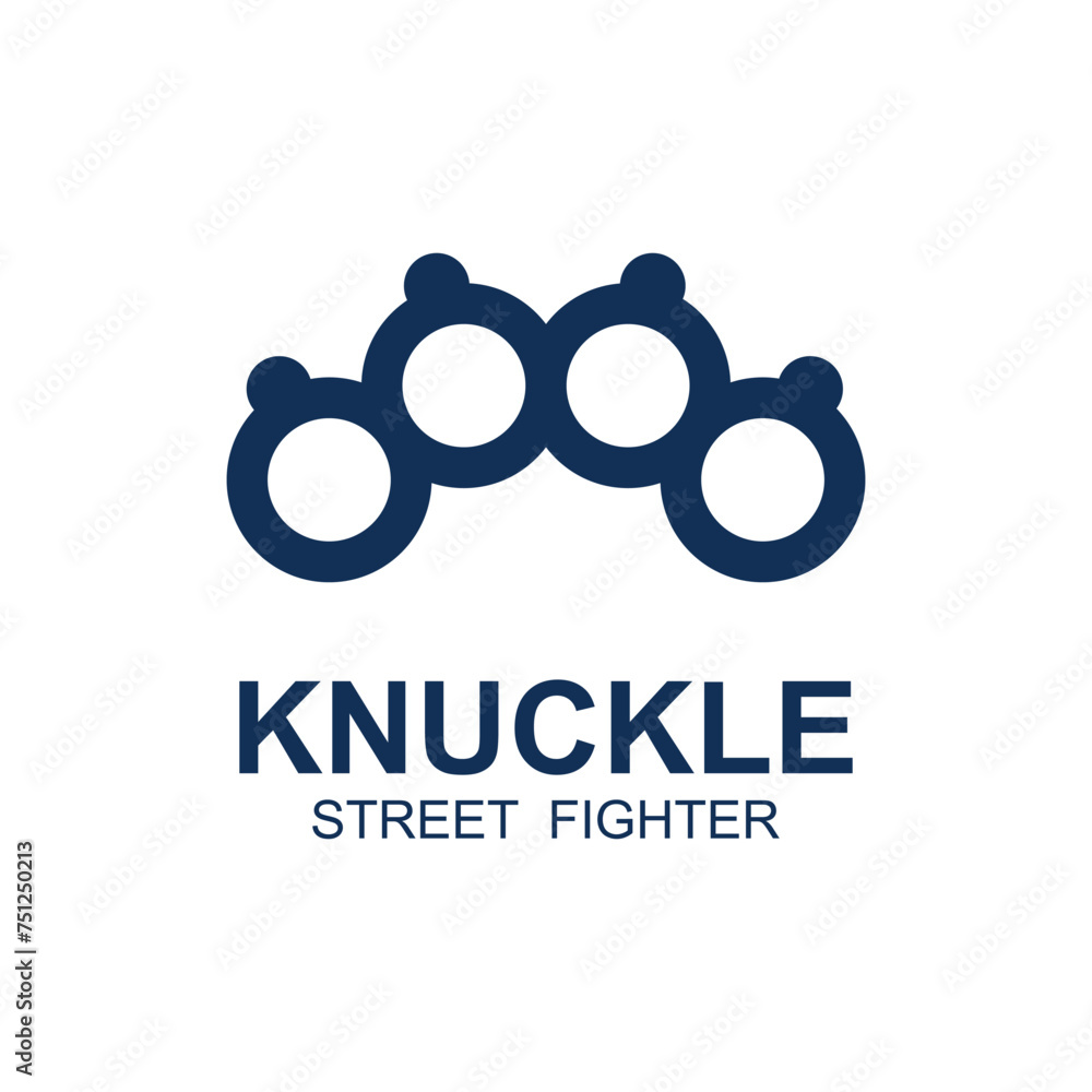 Steel brass knuckles logo vector. Gangster, thug, bandit symbol icon ...
