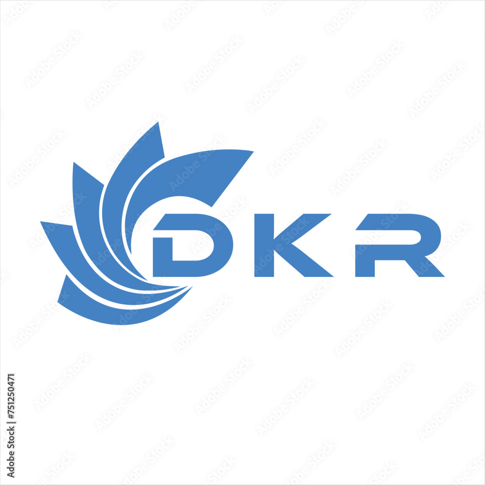 DKR letter design. DKR letter technology logo design on white ...