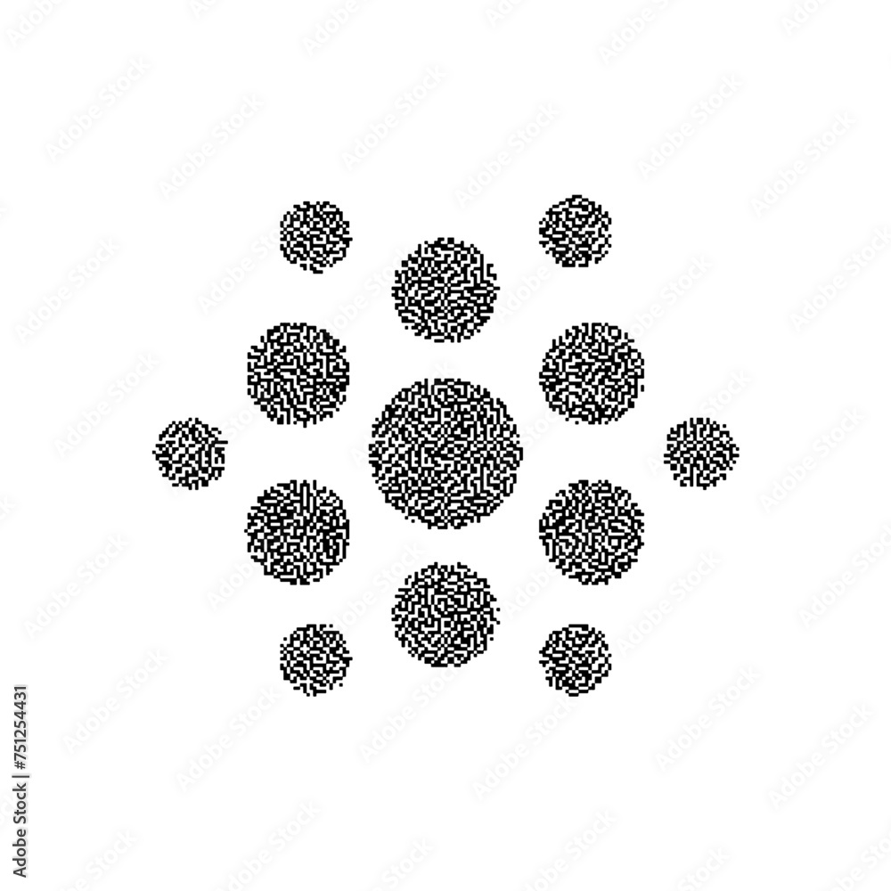 Abstract Dithering Vector Shapes Objects Illustrator Forms Stock Vector ...