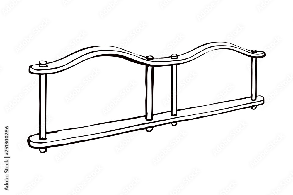 Vector drawing. Old wooden yoke Stock Vector | Adobe Stock