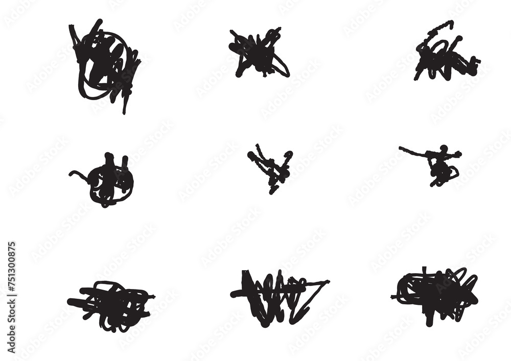 Asemic writing. Symbols. Unreadable abstract text. Handwritten chaos ...