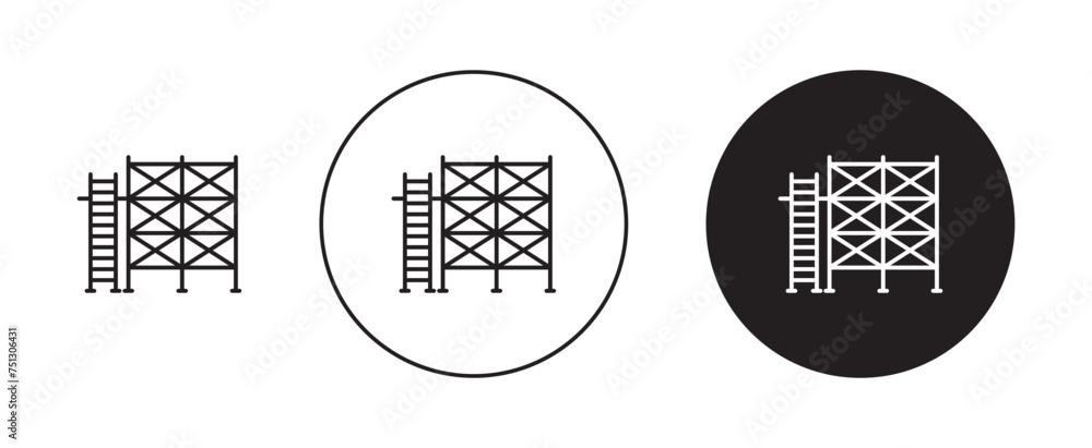 Construction Framework Vector Icon Set. Building Structure Icon vector ...