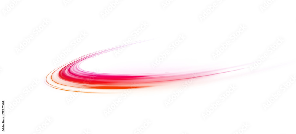 Expressway, car headlight effect. Abstract neon light rays vector png ...