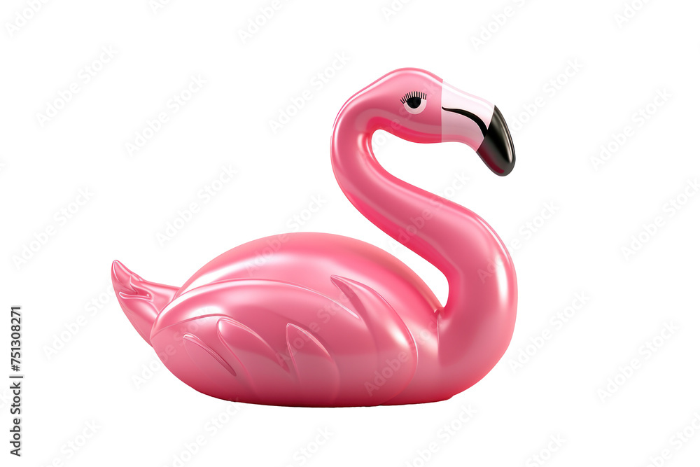 Floatie flamingo clay render, low detail, on transparency background ...