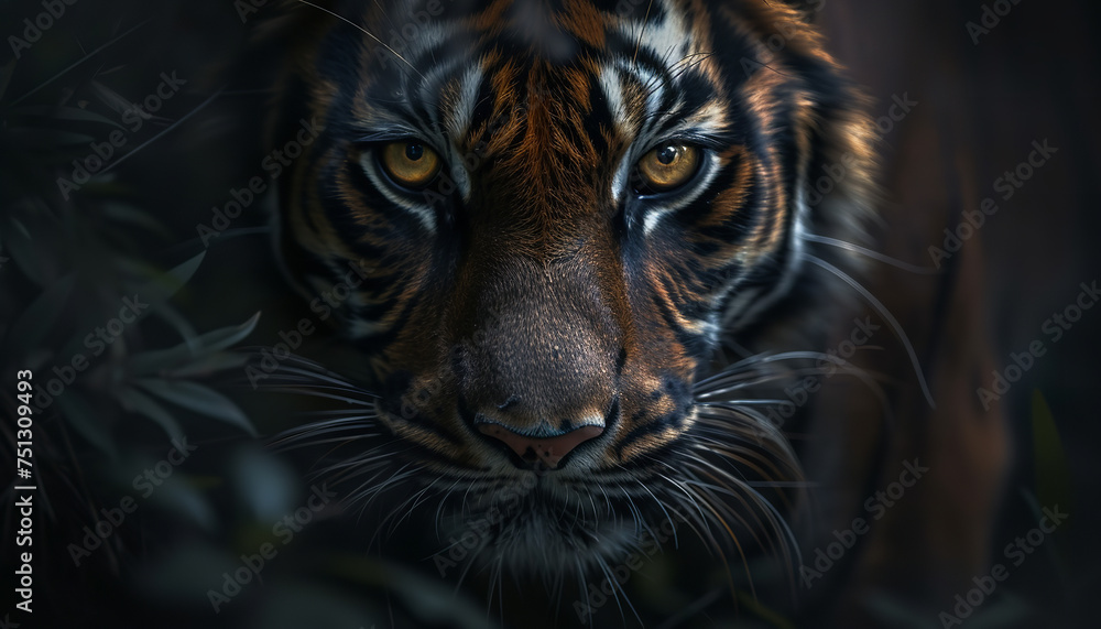 The unwavering gaze signifies nature's food chain - where predators ...