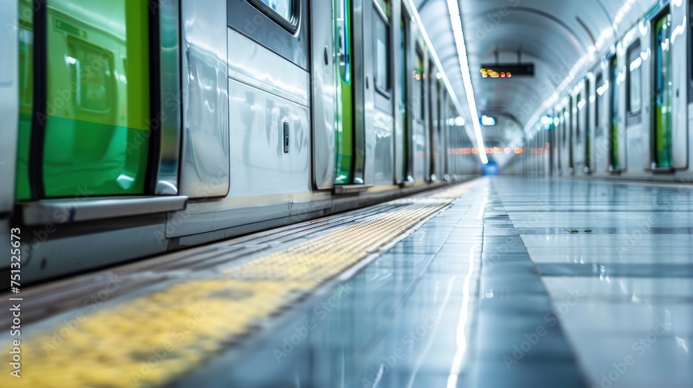 Bullet Train Station, Render a futuristic-looking train station in a ...