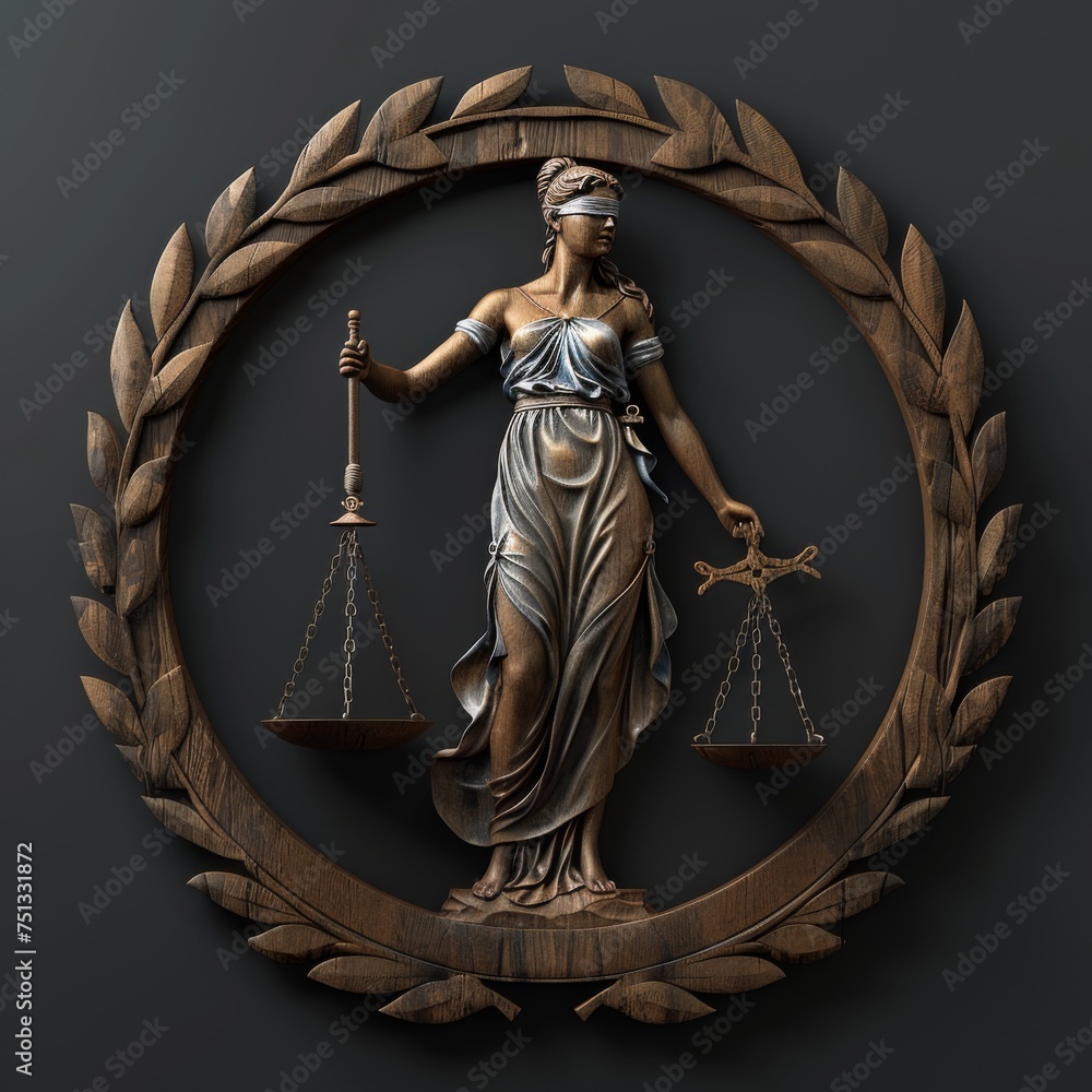 Vintage scales - illustration of the symbol of justice and balance. in ...