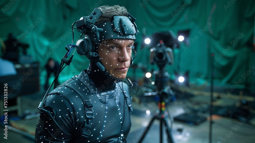 Big film studio, professional crew shooting blockbuster movie. Using ...