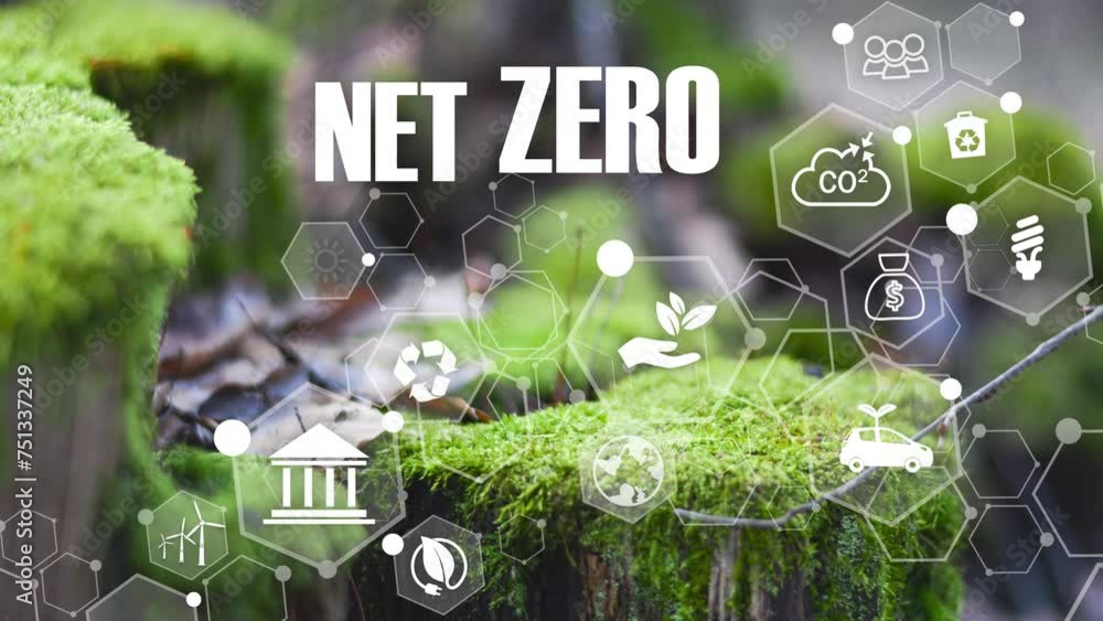 Net zero , carbon neutral concept. Net zero greenhouse gas emissions ...