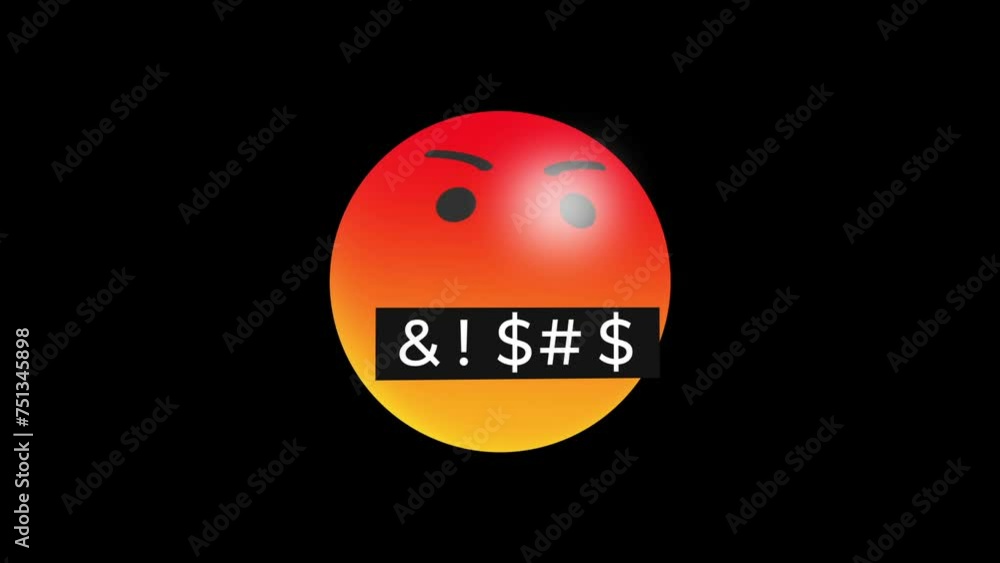 Vídeo do Stock: Bad Slur Emoji Animation Alpha Screen Emoji 3d ...