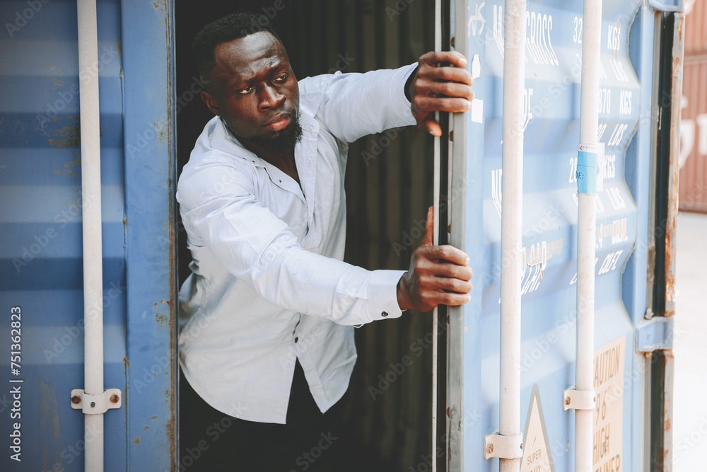 Human trafficking : Stateless, unidentified black man hiding shipping ...