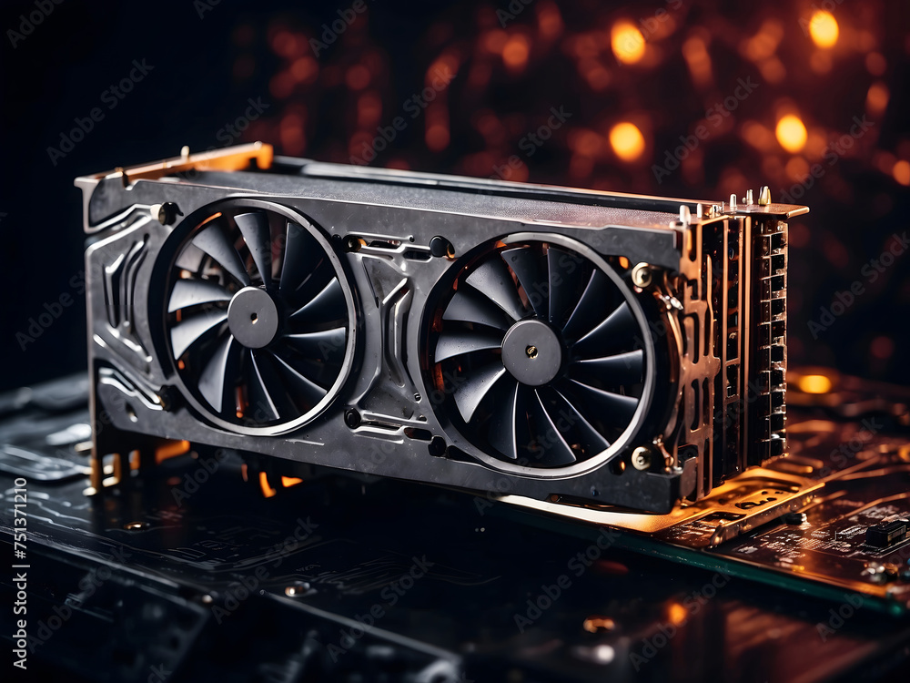 video gaming fast fps graphics card or board hardware for gamers PC or ...