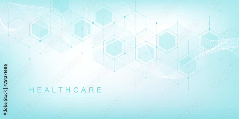 Modern health care or medical background design. Health care innovation ...