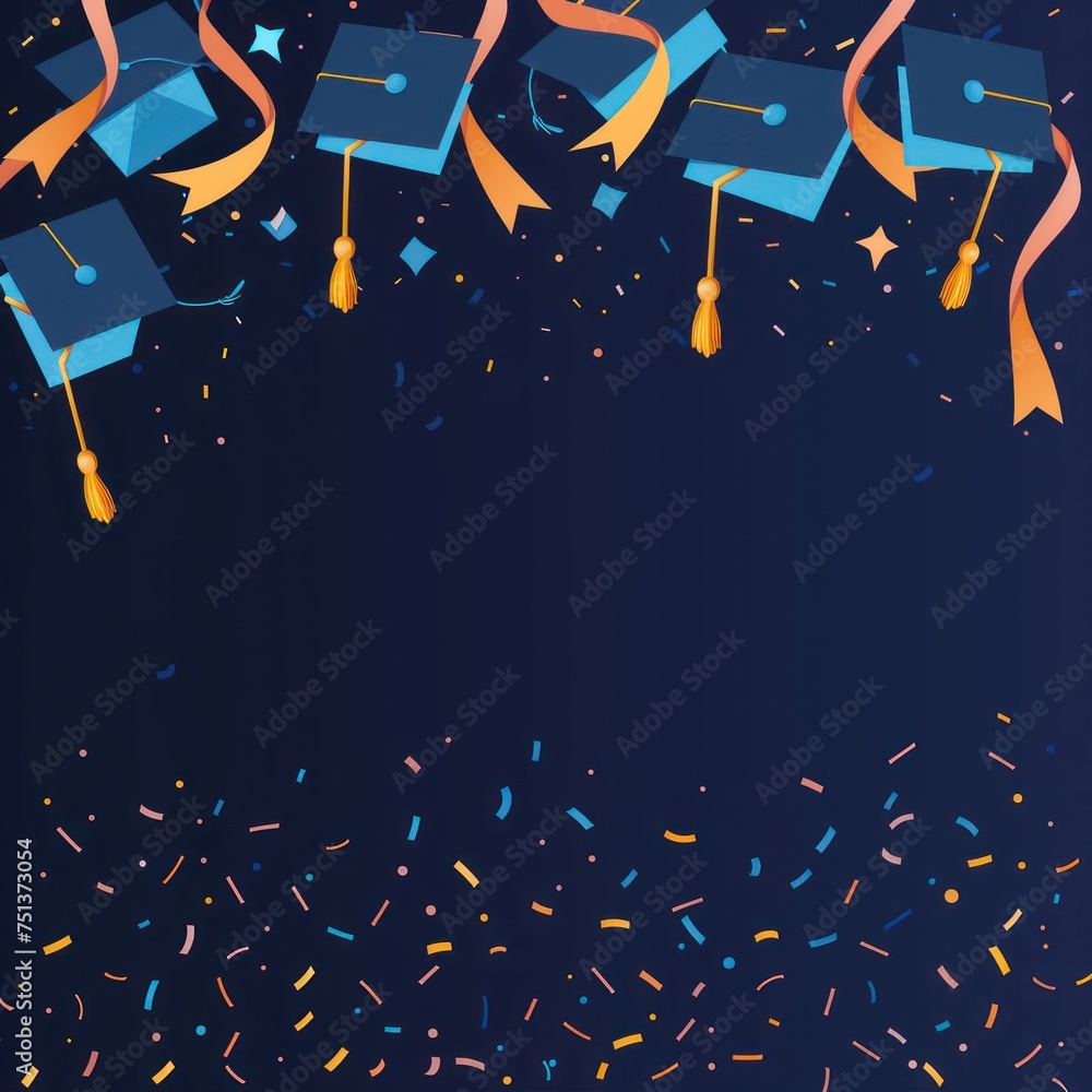 Background for congratulating graduates. Graduation background with ...