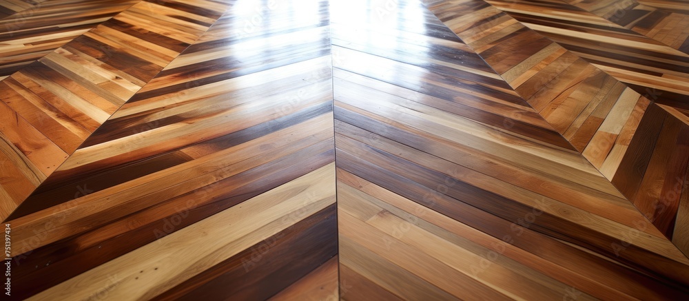 Foto de A room featuring a wooden floor constructed with laminated wood ...