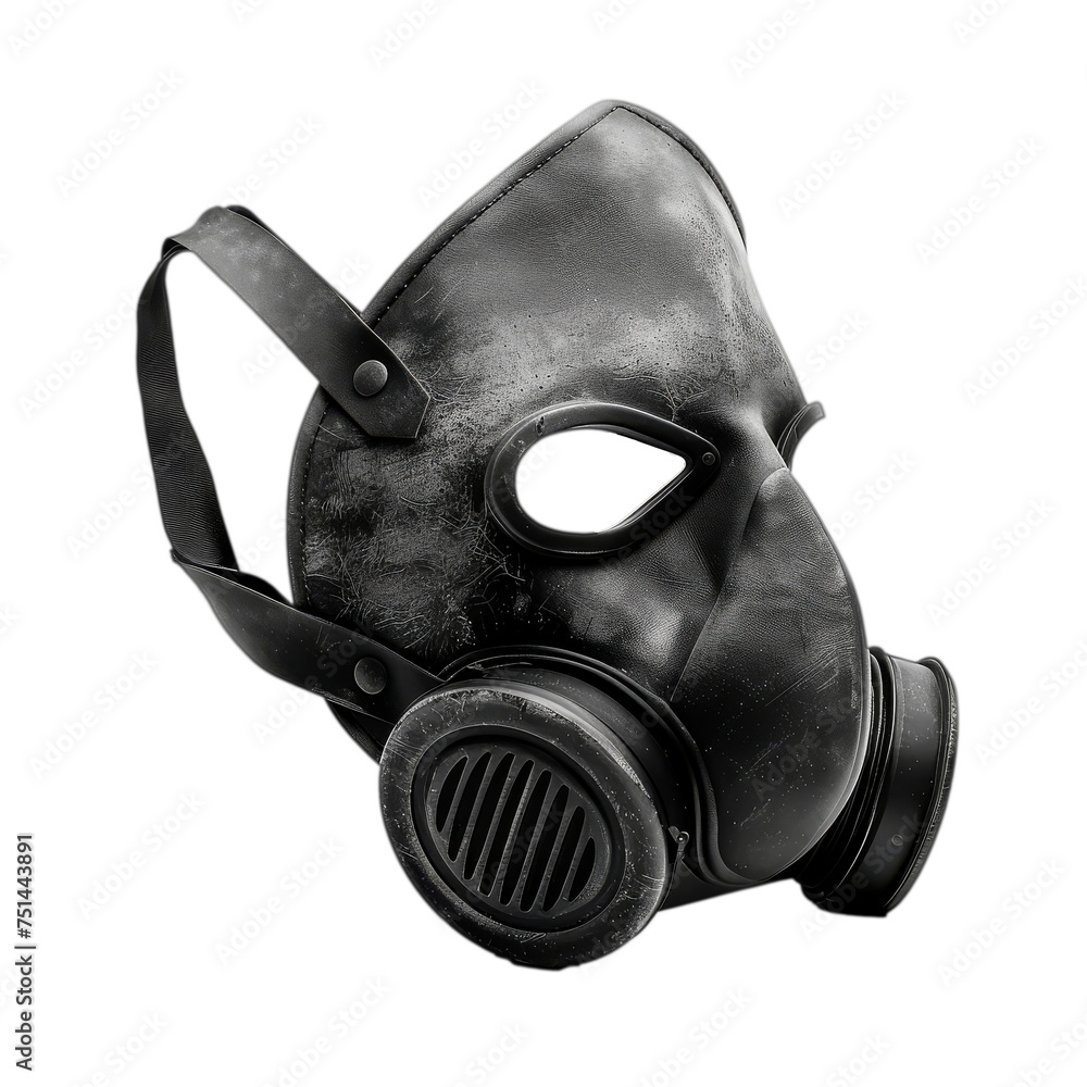 Vintage Gas Mask - Illustrating Safety Equipment, Transparent ...