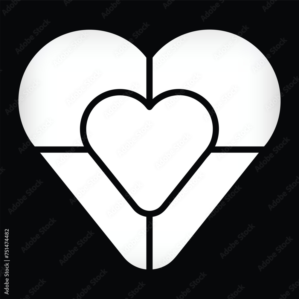 Nested Heart photo collage frames template. Family photo collage frames ...