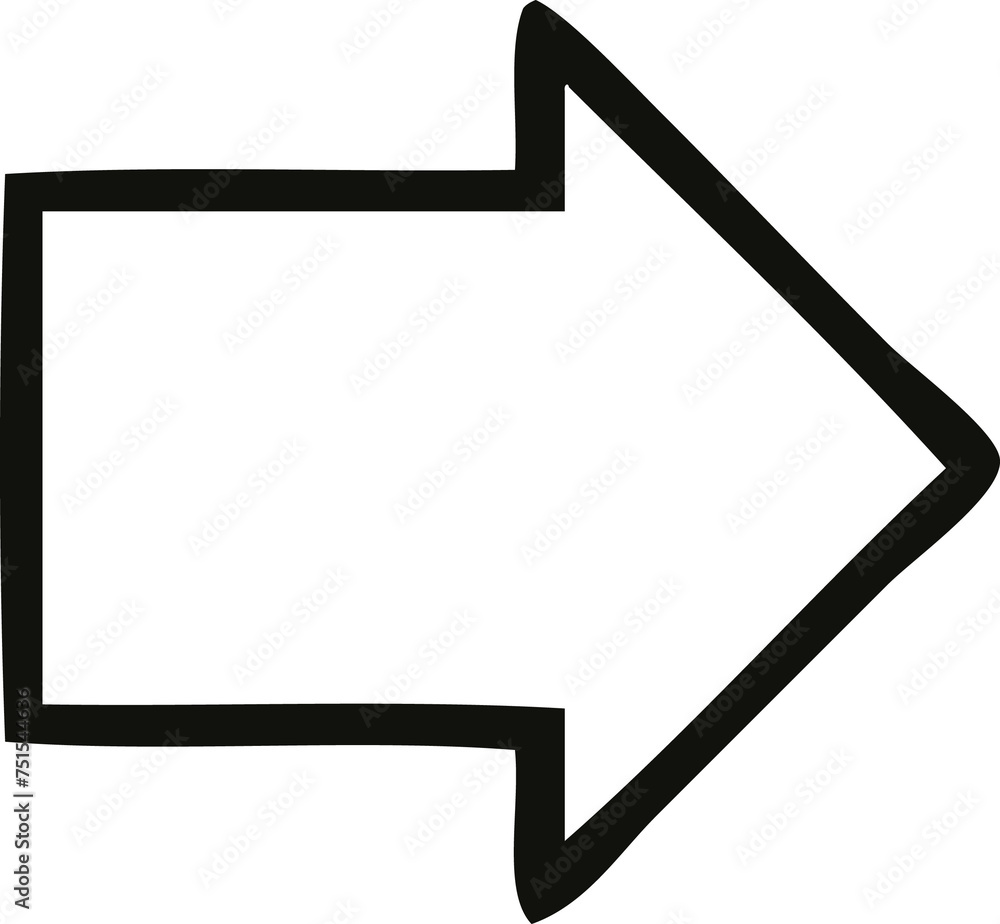 line drawing cartoon arrow symbol Stock Illustration | Adobe Stock