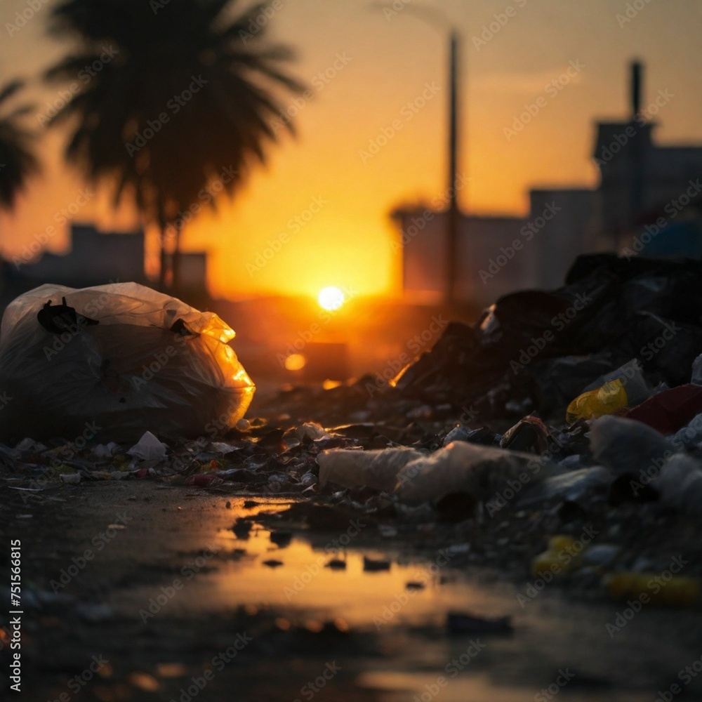 Capturing the Serenity of a Sunset Over a Garbage Landscape with Sony's ...