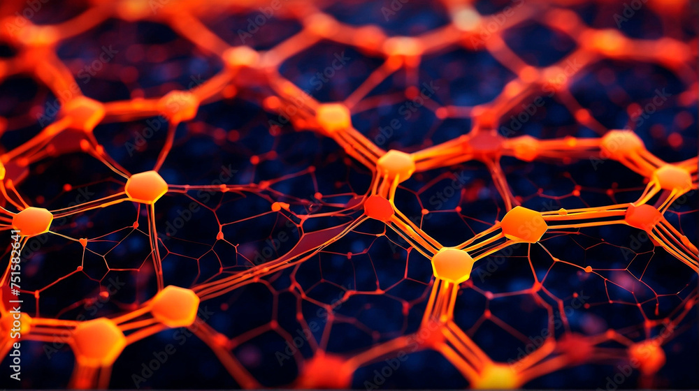 Geometric abstract backdrop featuring hexagonal shapes. Visualization ...