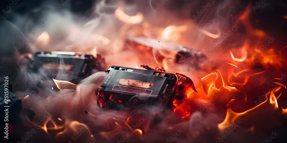 Image depicting the hazards of overheating lithiumion batteries with ...