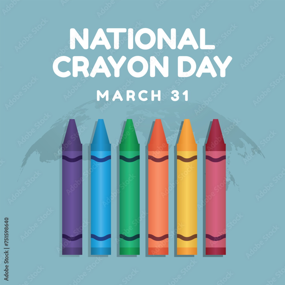 vector graphic of National Crayon Day ideal for National Crayon Day celebration. Stock Vector ...