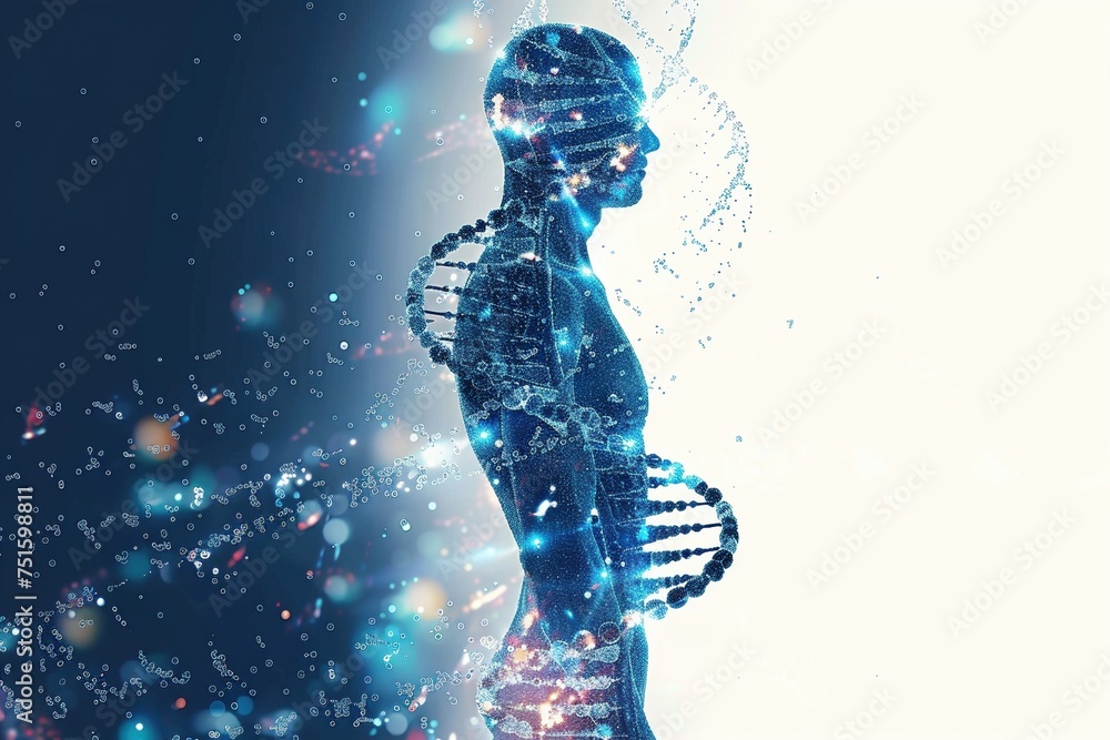 captivating human abstract figure, crafted entirely from intertwining ...