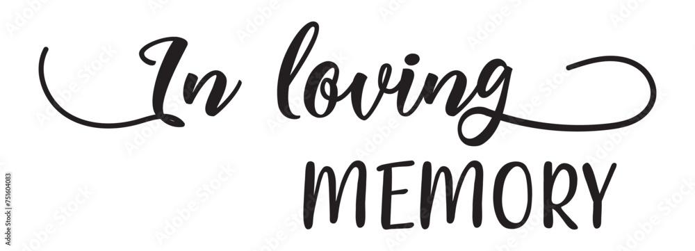 In loving memory handwritten typography lettering. Happy Valentines Day ...