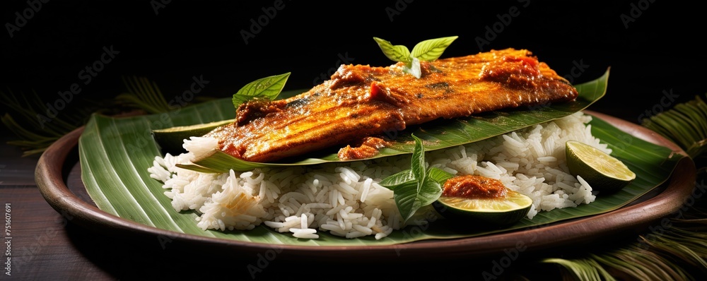 Traditional Indian fish curry made with tapioca and spicy Kerala-style ...