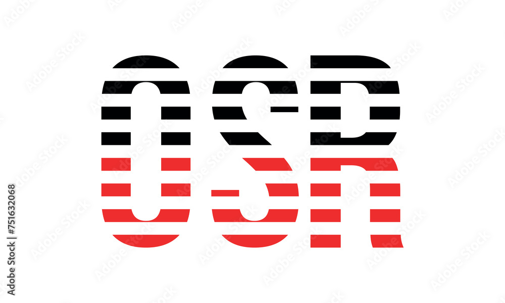 OSR three initial letter iconic line negative space minimal logo design ...