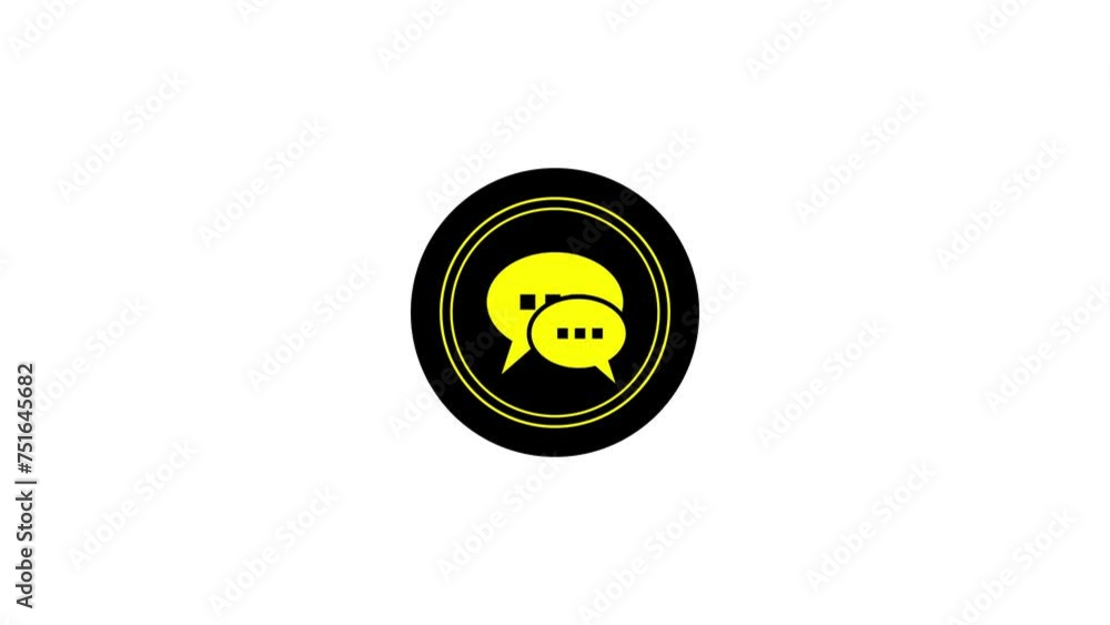 Abstract Messages icon animation success, correct or right choice icon ...