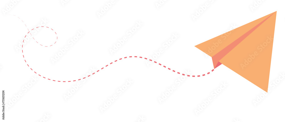 Paper plane with dotted line, Origami paper airplane, Travel symbol ...