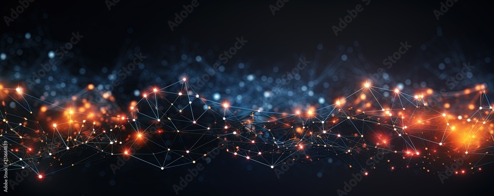 Concept Of Ai Technology Motion Of Digital Data Flow Communication And Technology Network