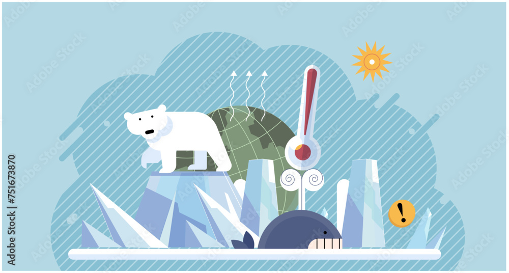 Vecteur Stock Climate change. Save the planet. Global warming. To ...