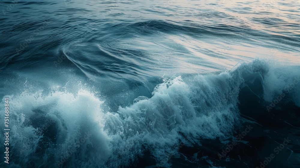 Dynamic ocean waves capturing the essence of movement. The play of ...